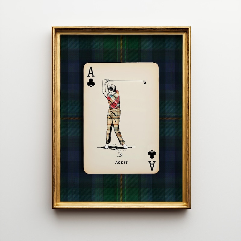 Vintage Golf Playing Card - Etsy