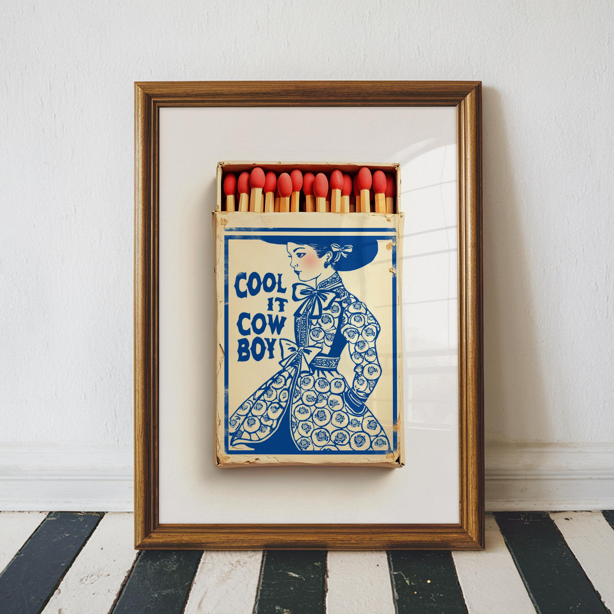 Alt Country Matchbook Print – Vintage Rodeo Wall Art, Moody Cowboy ...