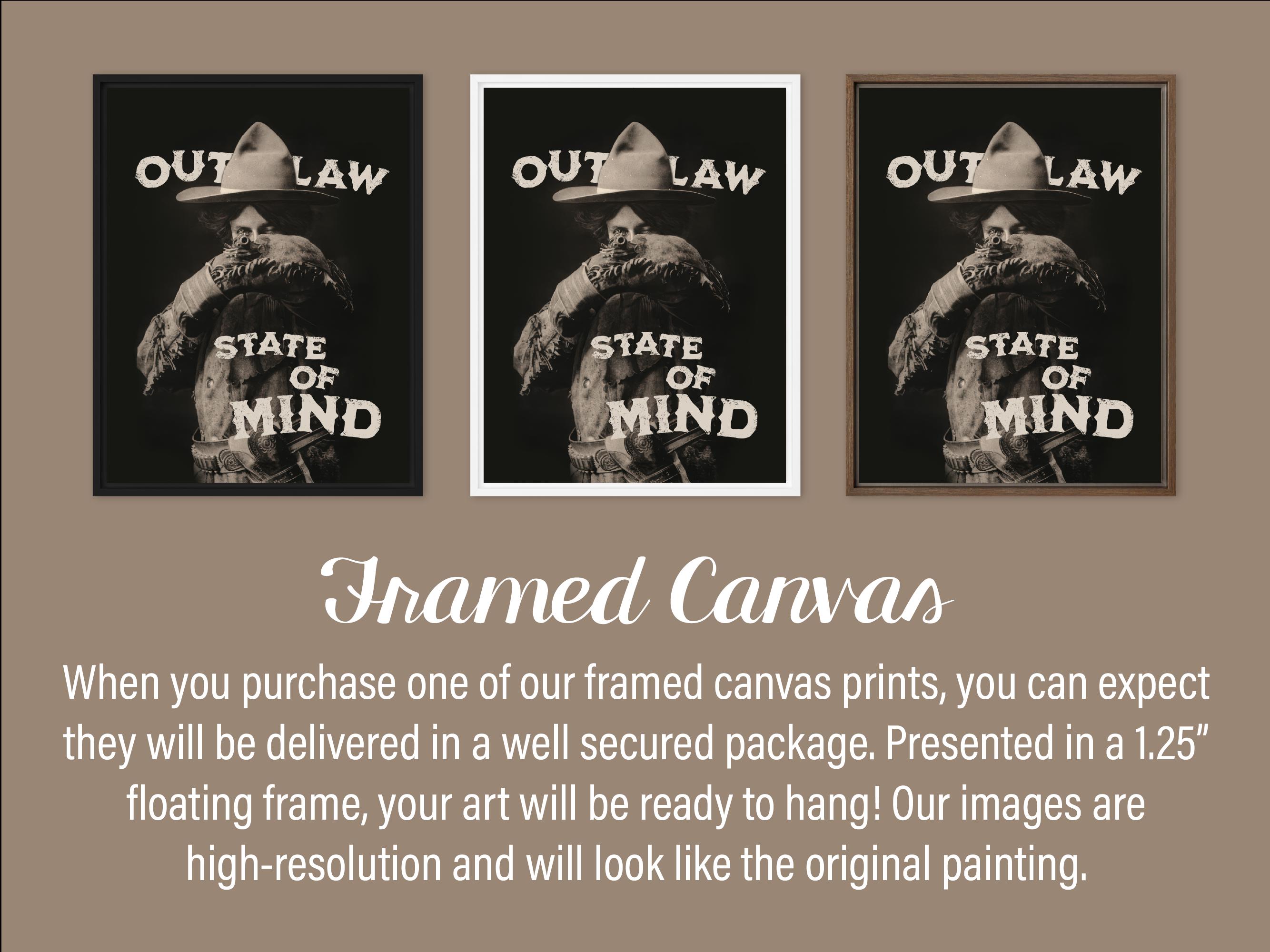 Outlaw State of Mind Cowgirl Print – Gothic Cowboy Wall Art, Sepia ...