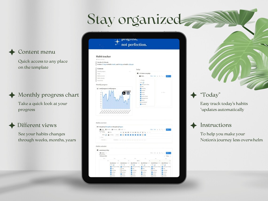 Automated Notion Habit Tracker Template: Track Your Habits-building ...