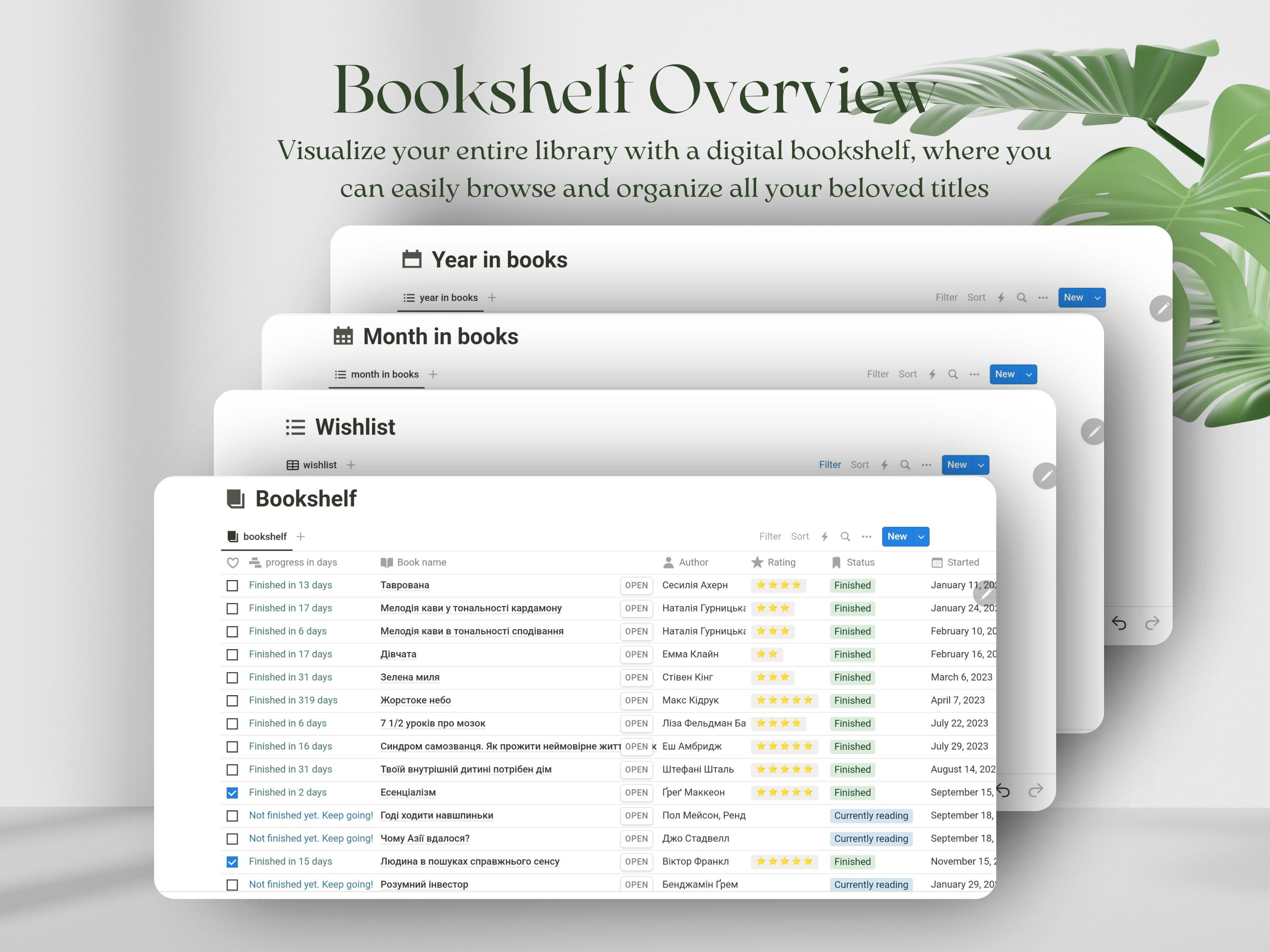 Notion Digital Bookshelf Template: Access Your Library Anytime ...
