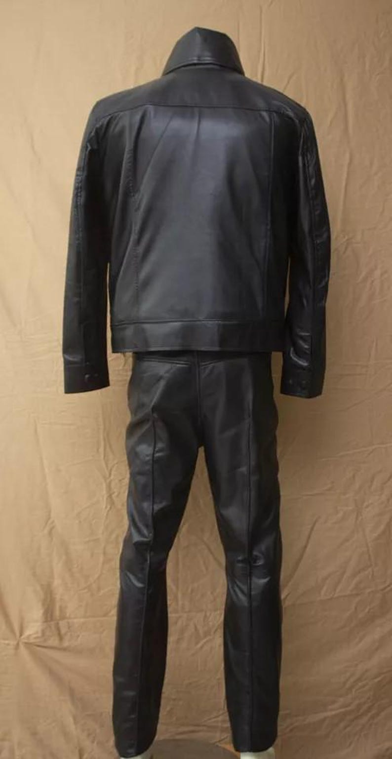 Elvis Presley 1968 Comeback Special Lambskin Black Leather Suit Tribute ...