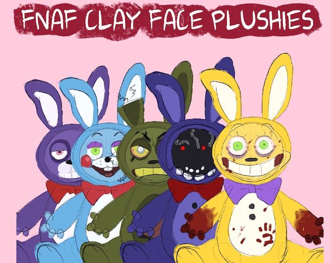 Fnaf Inspired Rabbits Clay Face Dolls MADE TO ORDER - Etsy