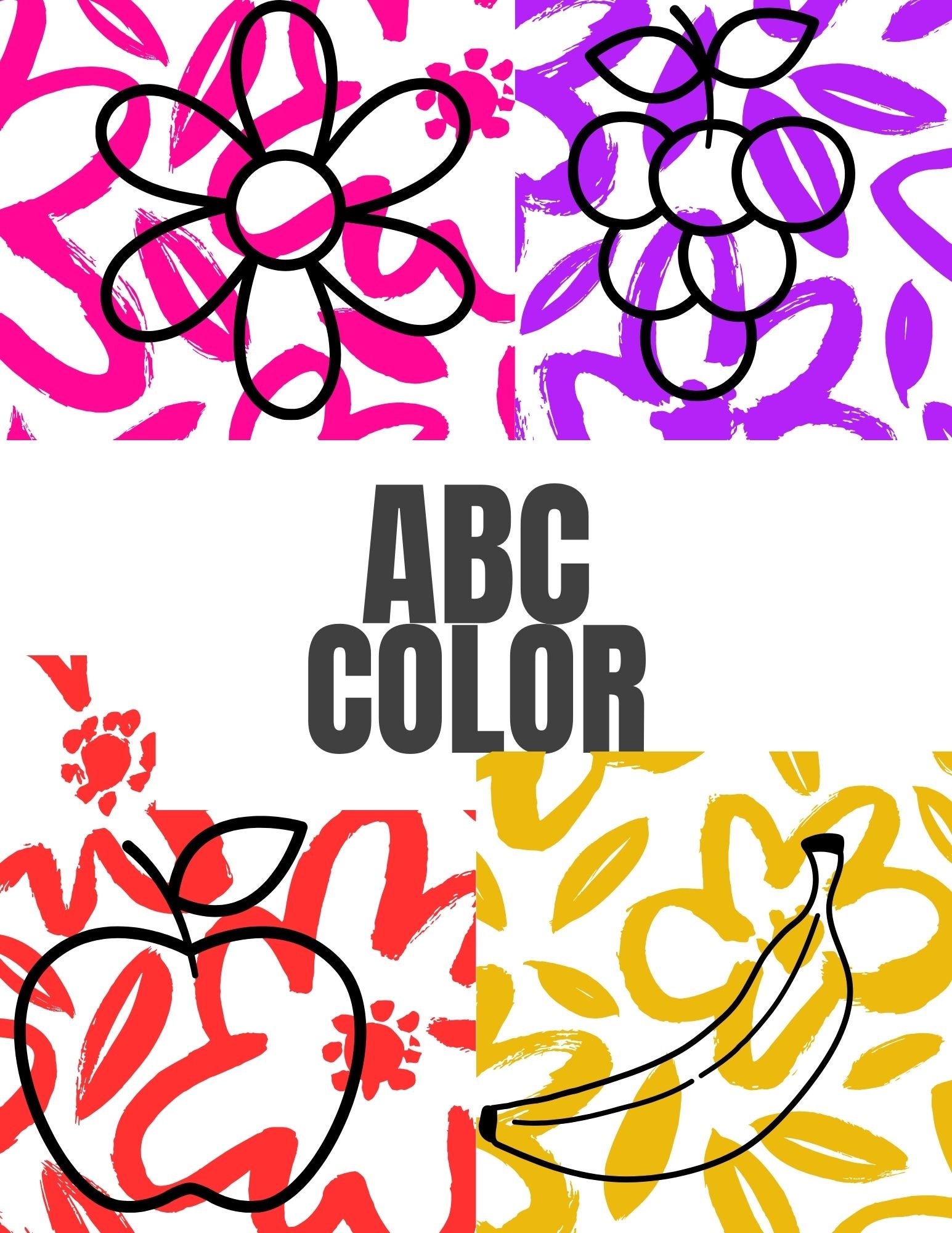 ABC Digital Coloring Book - Etsy