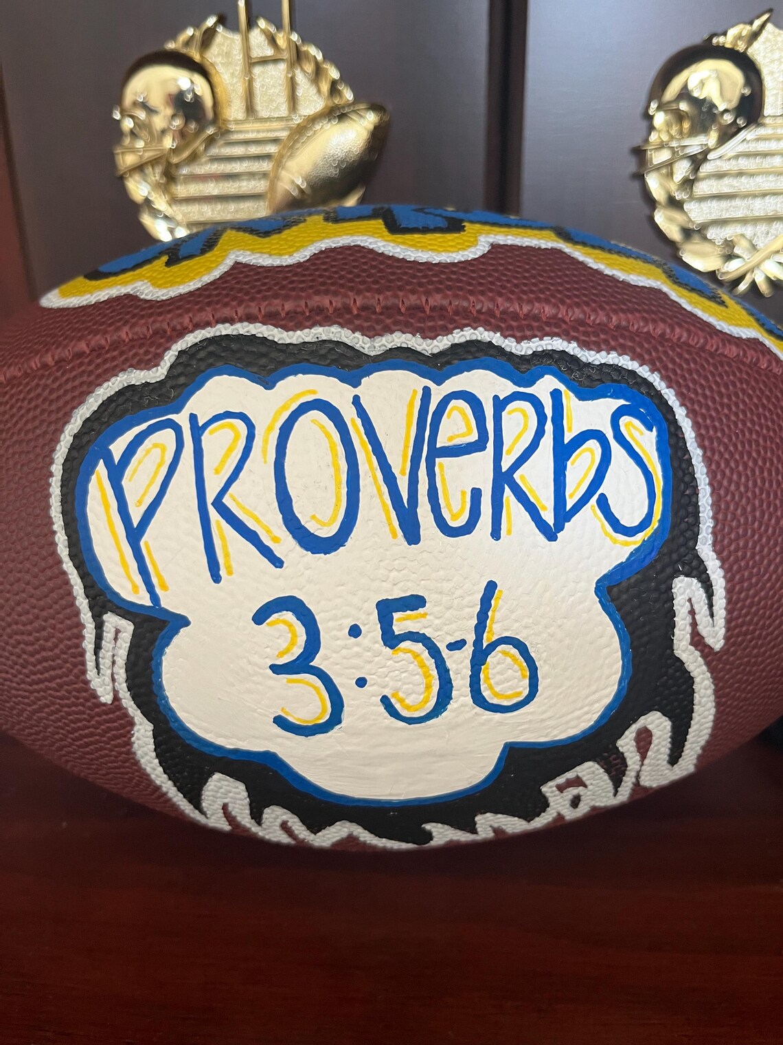 Painted Sports Ball, Football Custom Hand Painted - Etsy