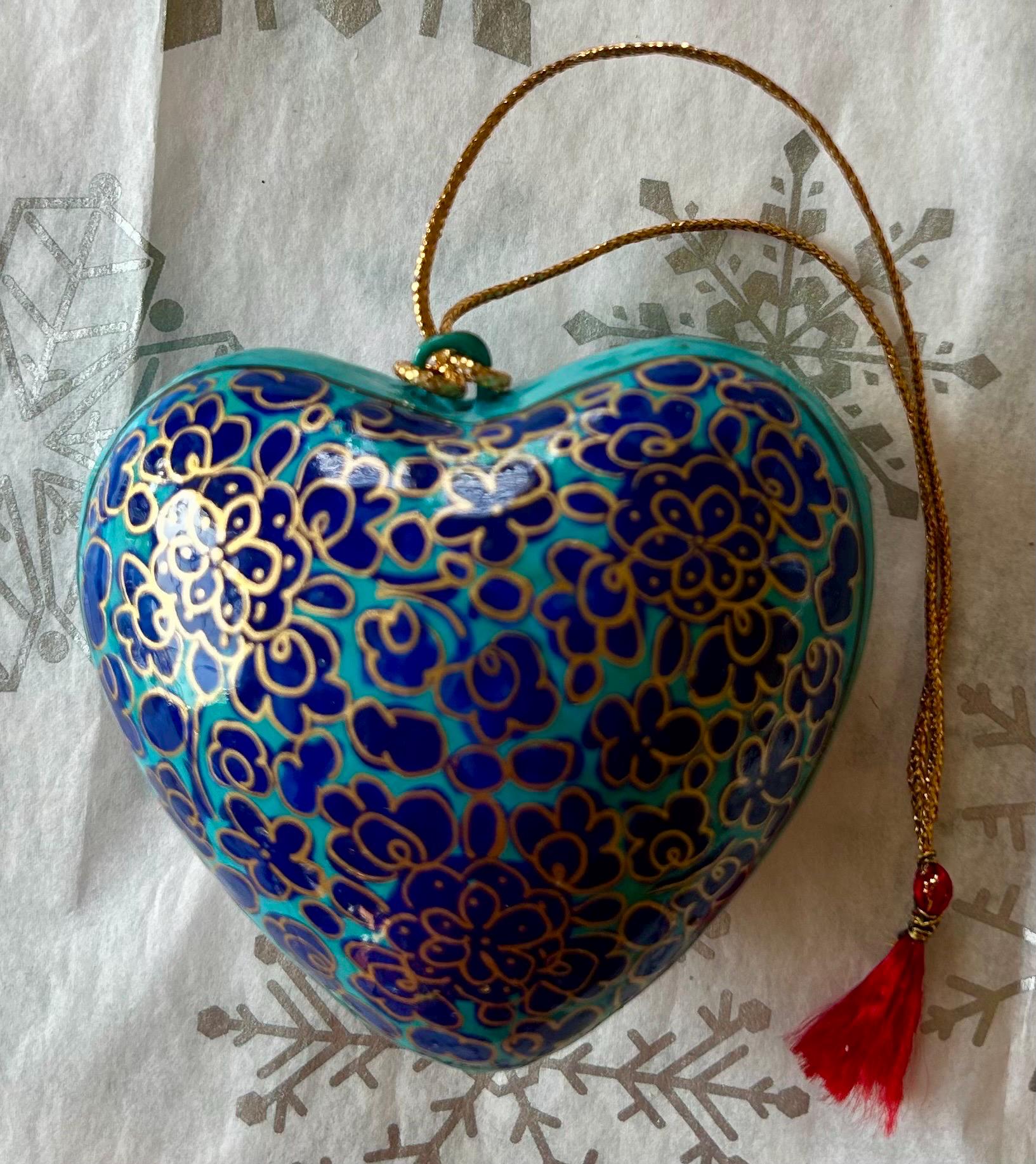 Handmade Papier-mache Heart Colorful Paper Mache Decor 3 Inch ...