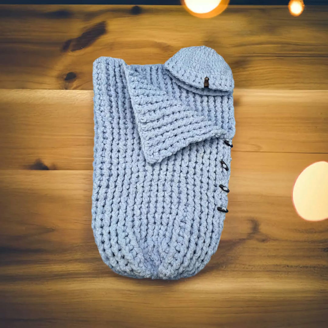Baby Cocoon Wrap With Matching Cap - Etsy
