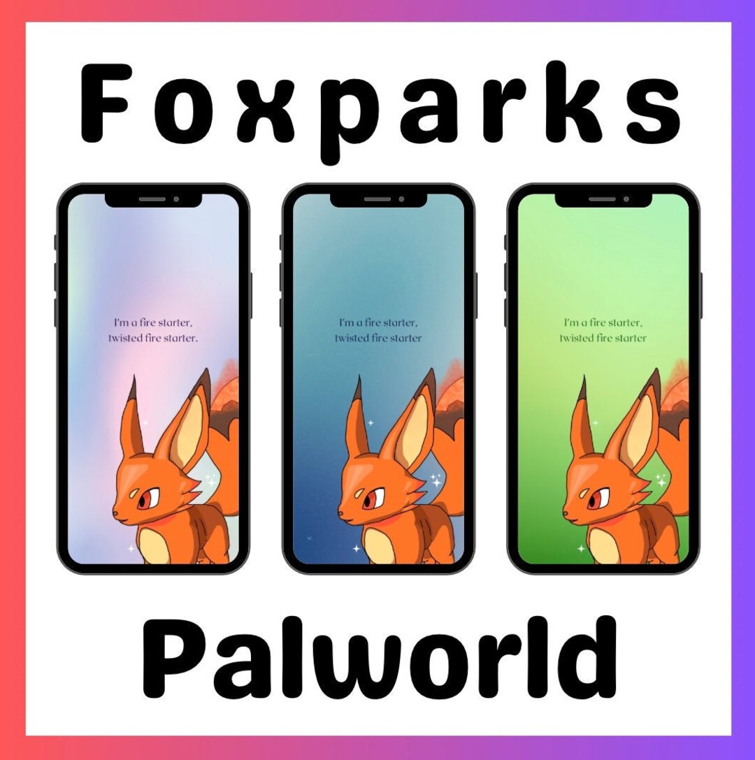 Foxparks Palworld cute but Evil Phone Wallpaper - Etsy