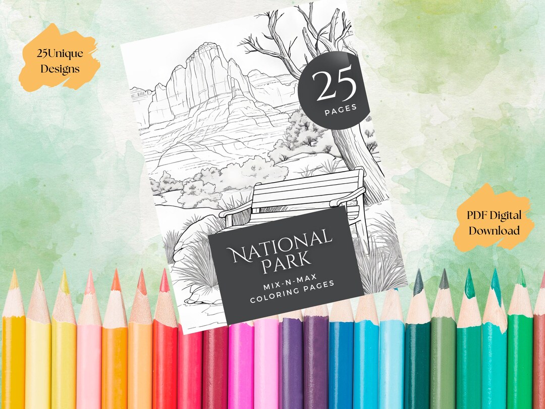 25 National Parks Coloring Pages | PDF Printable | Instant Download ...