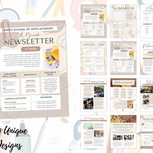 Canva Newsletter for School | Editable Classroom Newsletter Template ...