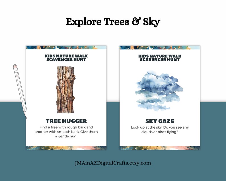 Kids Nature Walk & Scavenger Hunt for Kids | 16 Pages | Explore the ...