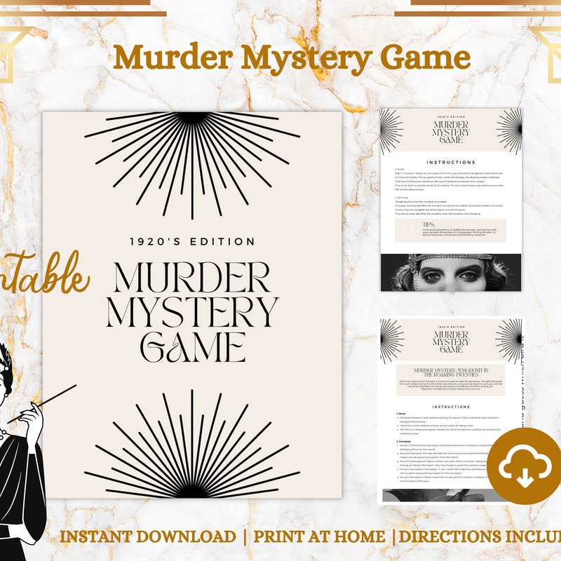Murder Mystery Cards Printable - Etsy