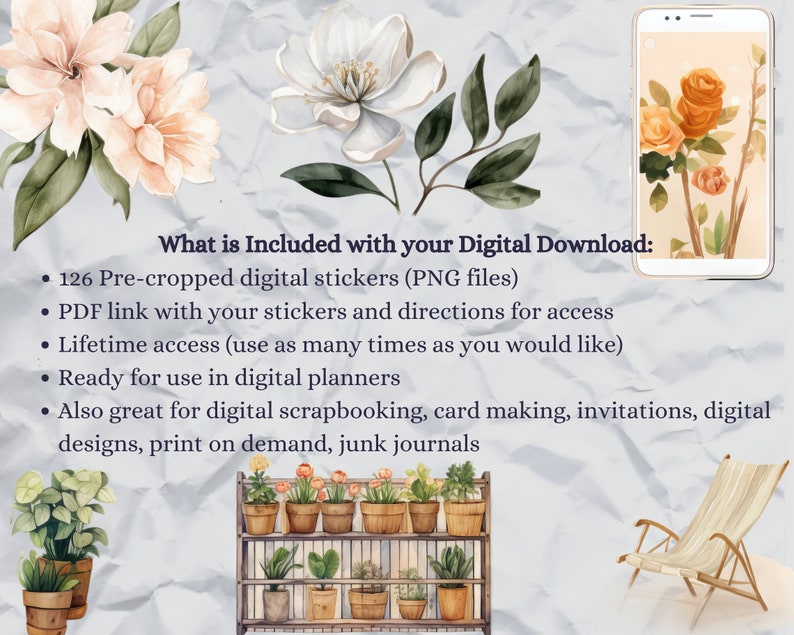 Four Seasons Digital Stickers | 126 Pre-cropped PNG Digital Stickers ...