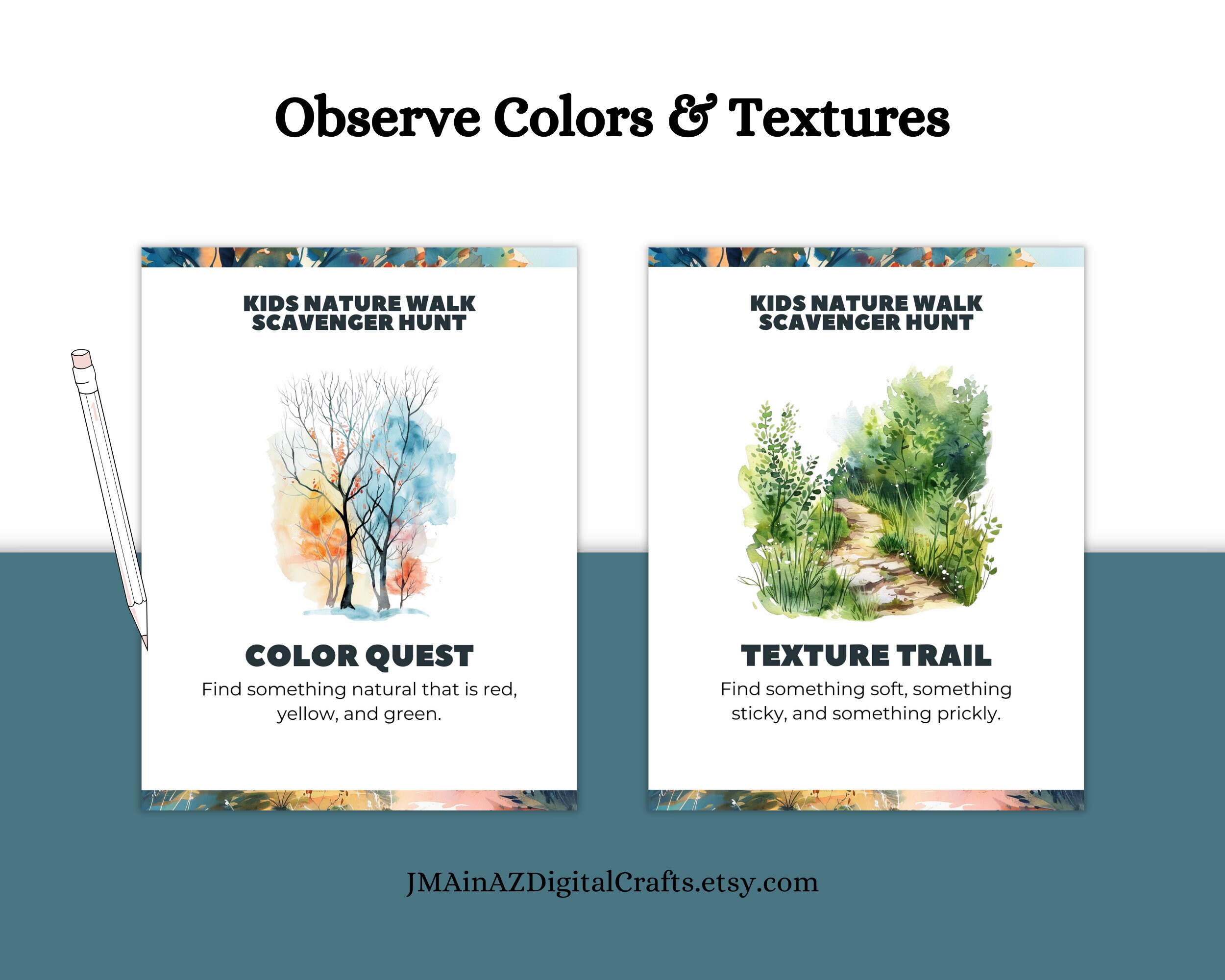 Kids Nature Walk & Scavenger Hunt for Kids | 16 Pages | Explore the ...