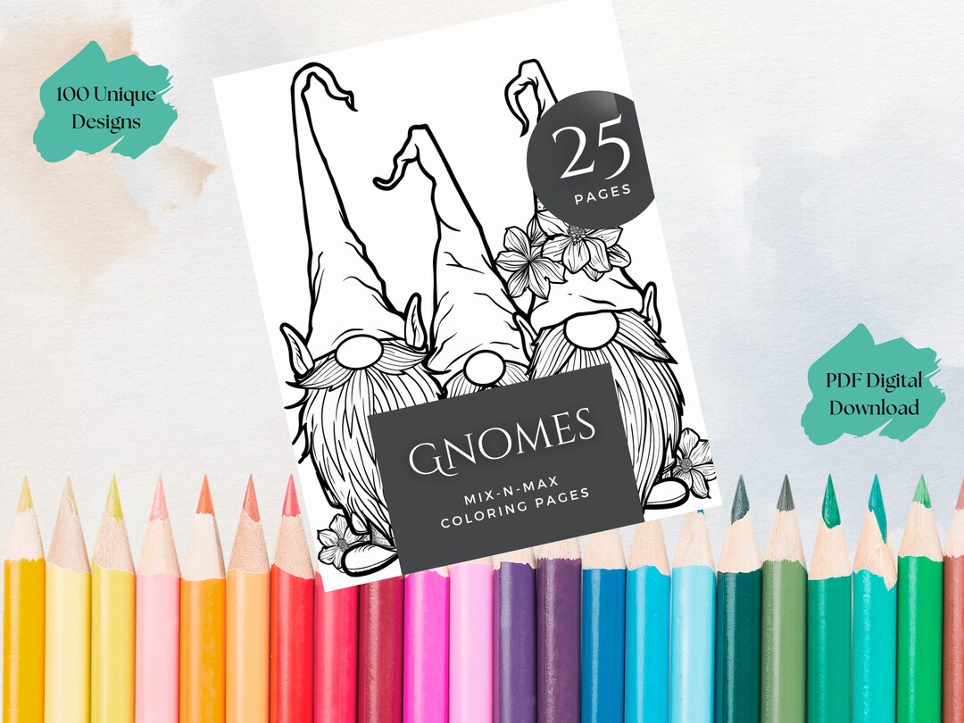 25 Garden Gnomes Coloring Pages | PDF Printable Coloring Book Pages for ...