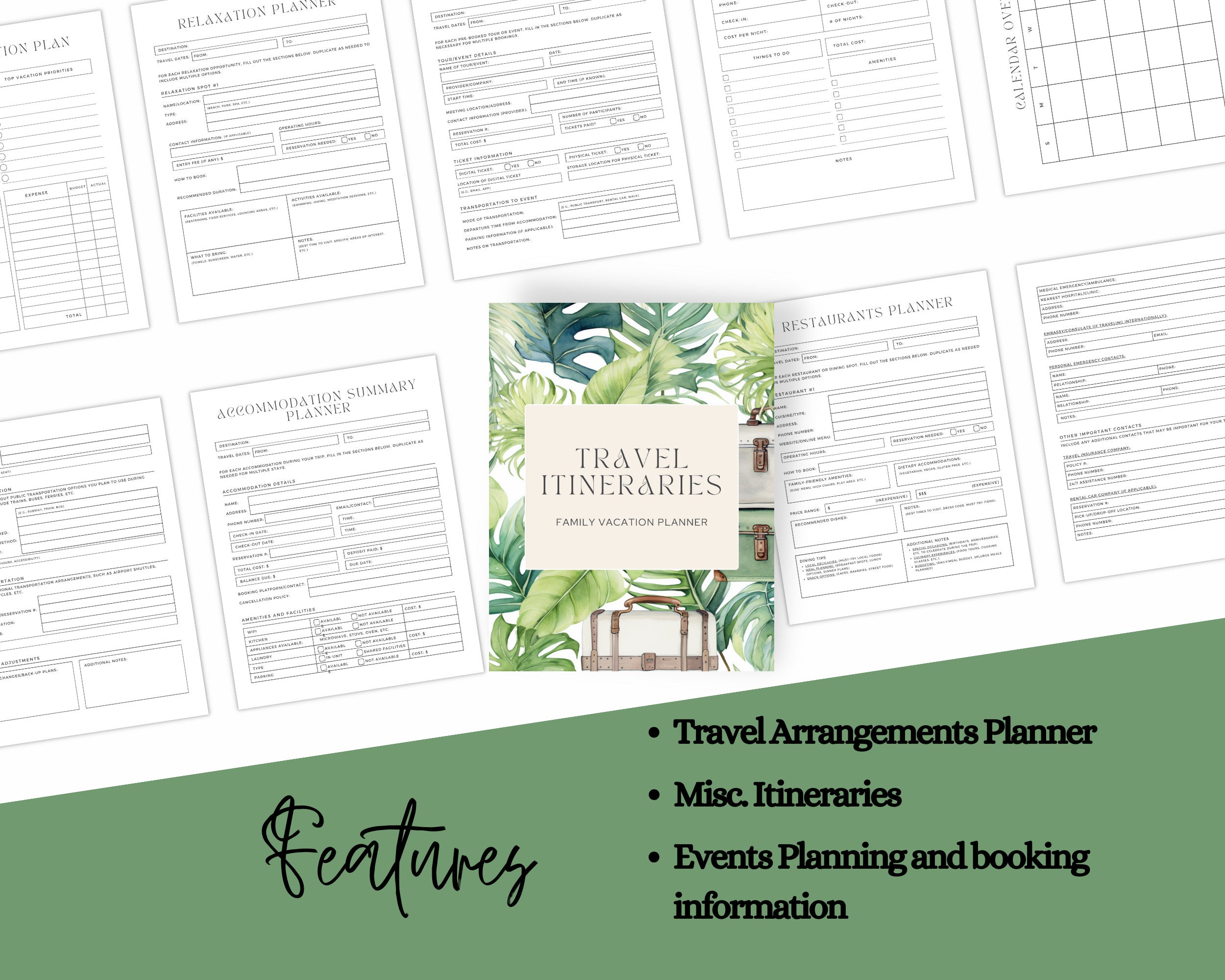 54 Page Family Vacation Planner | Plan Your Dream Vacation | Budget ...