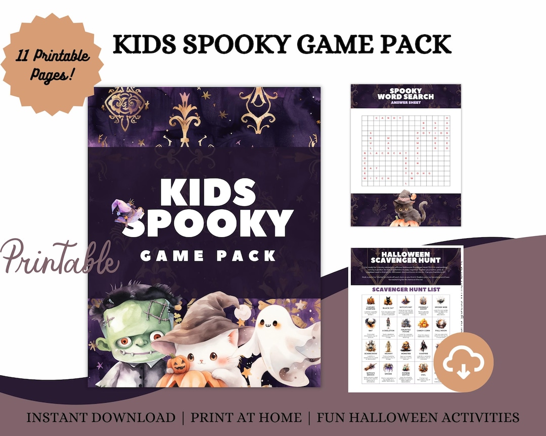 Kids Spooky Games Pack | Kids Halloween Games & Activities | 11 ...