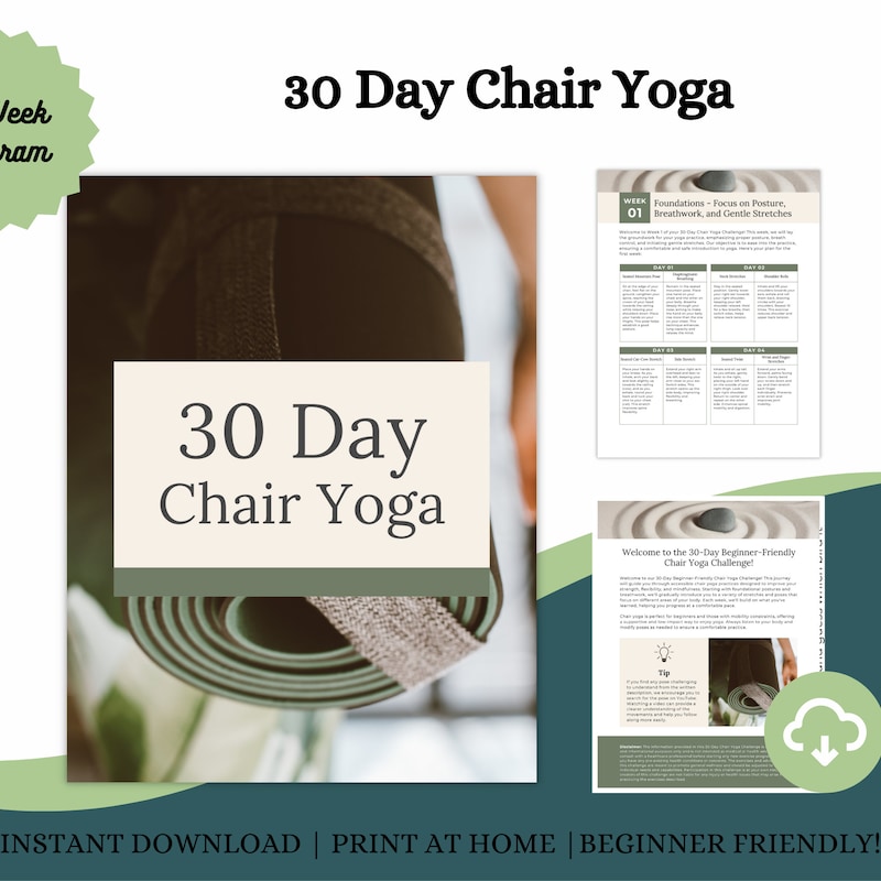 Printable Chair Yoga - Etsy