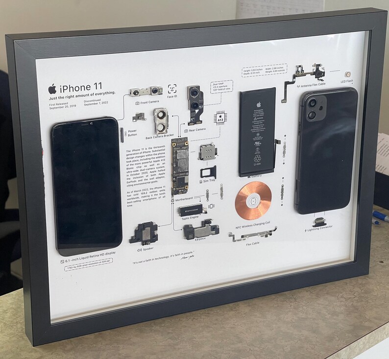 Disassemble iPhone 11 Frame Art, Teardown With Framed Art ...