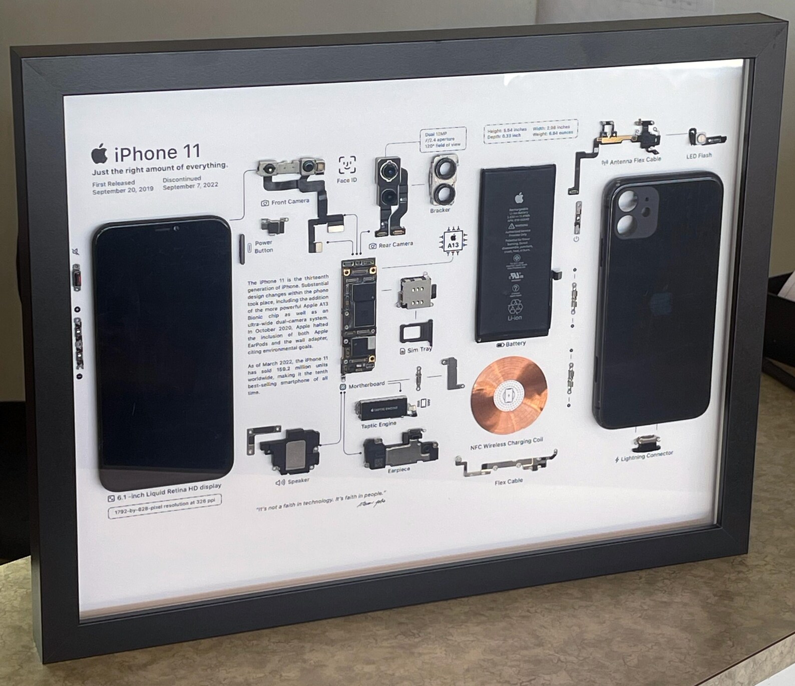 Disassemble iPhone 11 Frame Art, Teardown With Framed Art ...