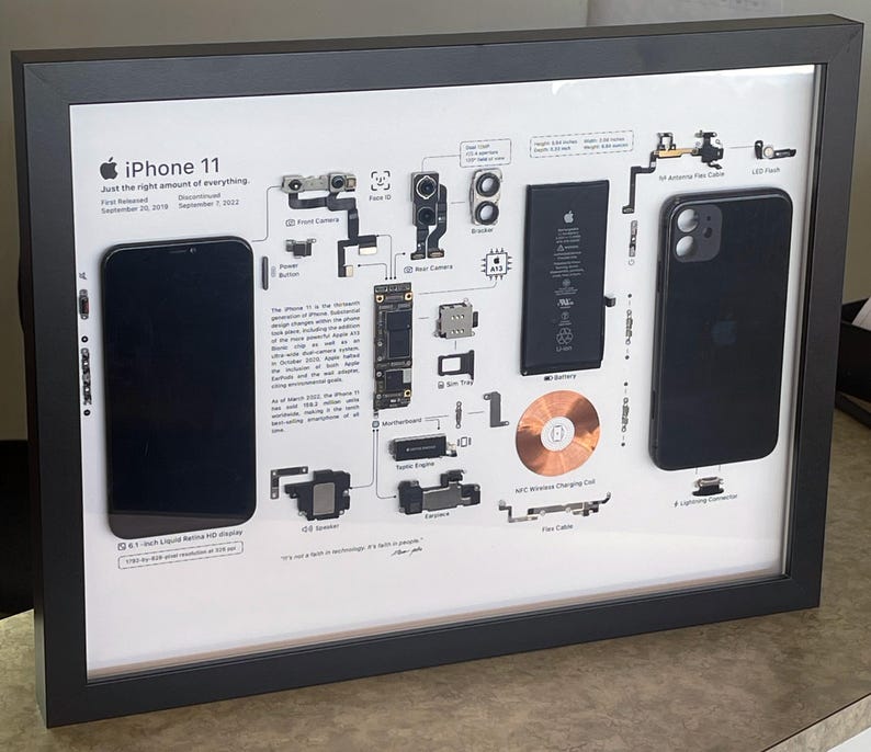 Disassemble iPhone 11 Frame Art, Teardown With Framed Art ...