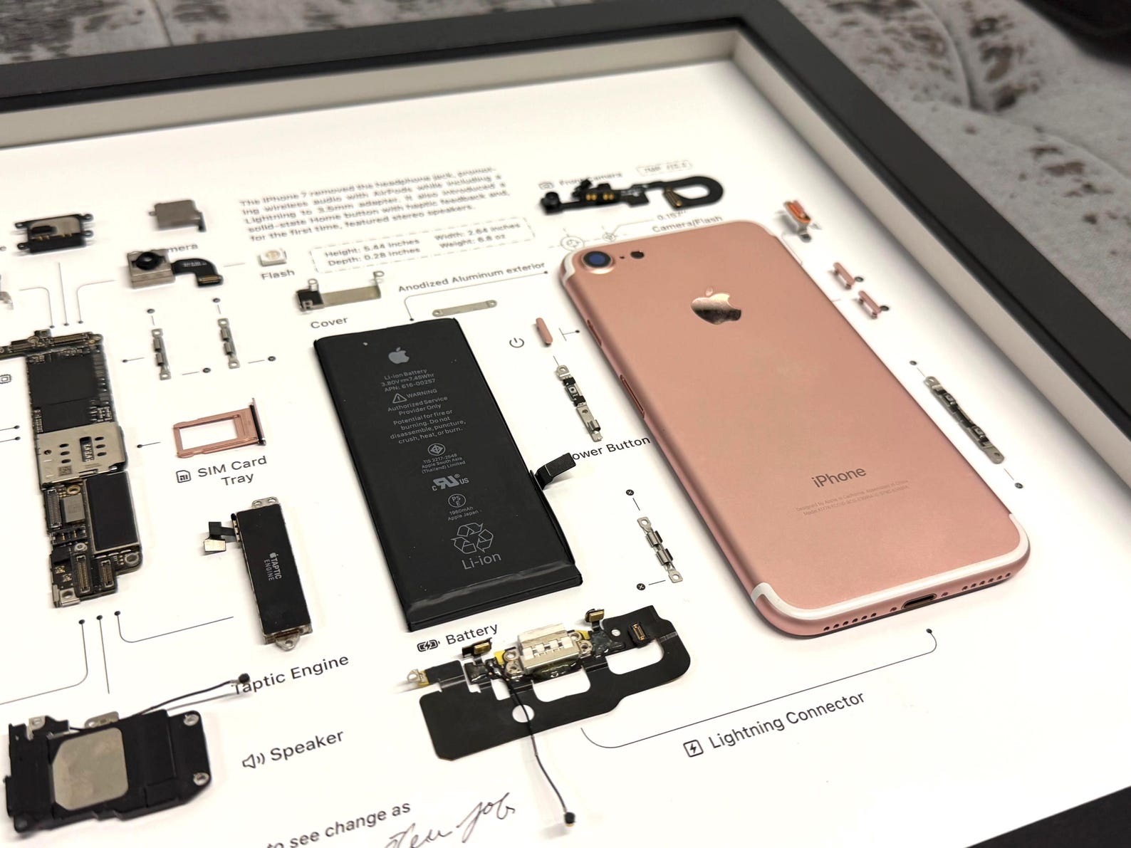 Disassembled iPhone 7 Frame Art, Teardown With Framed Art ...