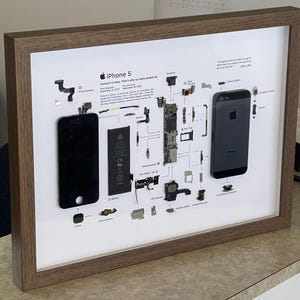 Disassembled iPhone 5 / 5S Frame Art, Teardown With Framed Art ...