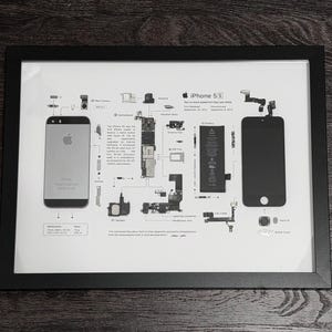 Disassembled iPhone 5 / 5S / SE Frame Art, Teardown With Framed Art ...