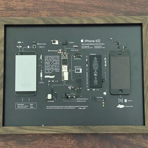 Disassembled iPhone 5 / 5S / SE Frame Art [BLACK SCENE], Teardown With ...