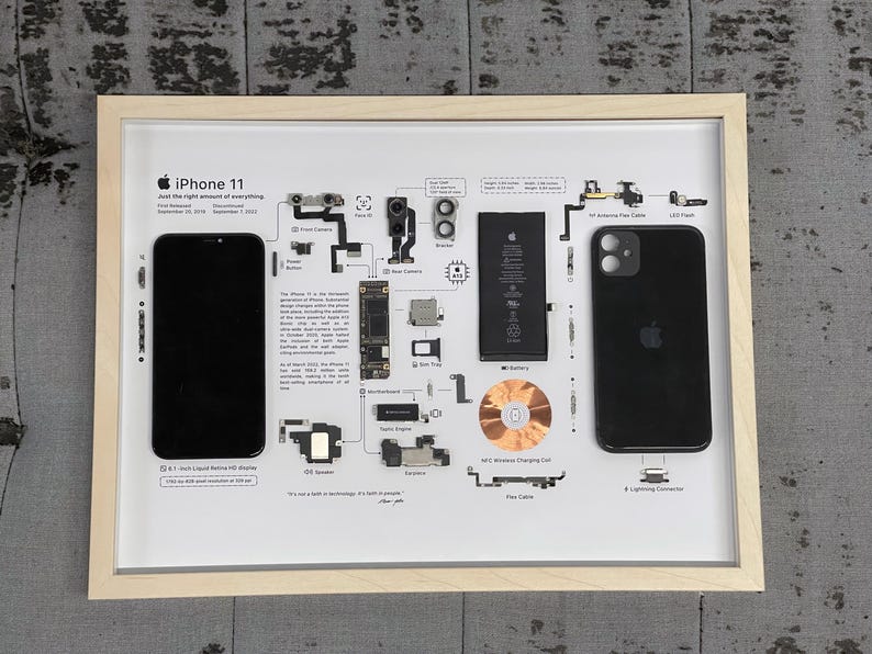 Disassemble iPhone 11 Frame Art, Teardown With Framed Art ...