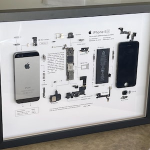 Disassembled iPhone 5 / 5S / SE Frame Art, Teardown With Framed Art ...
