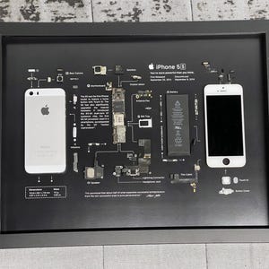Disassembled iPhone 5 / 5S / SE Frame Art [BLACK SCENE], Teardown With ...