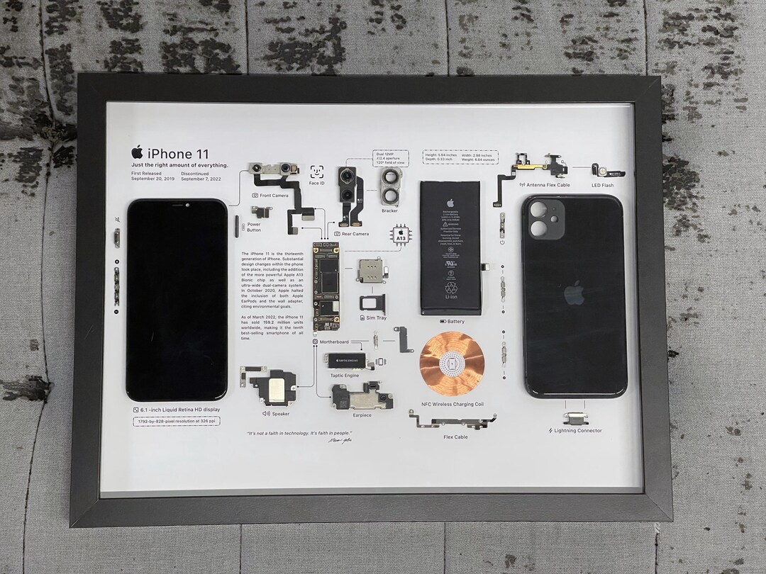 Disassemble iPhone 11 Frame Art, Teardown With Framed Art ...