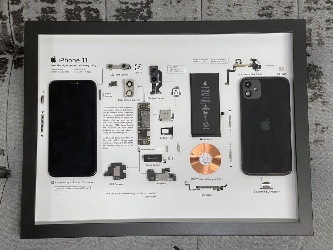 Disassemble iPhone 11 Frame Art, Teardown With Framed Art ...