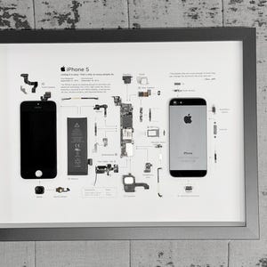 Disassembled iPhone 5 / 5S / SE Frame Art, Teardown With Framed Art ...