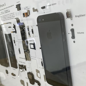 Disassembled iPhone 5 / 5S Frame Art, Teardown With Framed Art ...