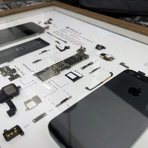 Disassembled iPhone 5 / 5S Frame Art, Teardown With Framed Art ...