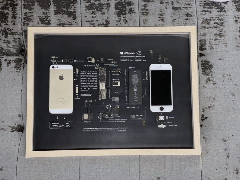 Framed Teardown iPhone Art: SEND Your PHONE to US for Upcycled Tech ...