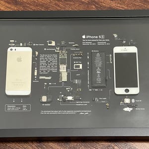 Disassembled iPhone 5 / 5S / SE Frame Art [BLACK SCENE], Teardown With ...