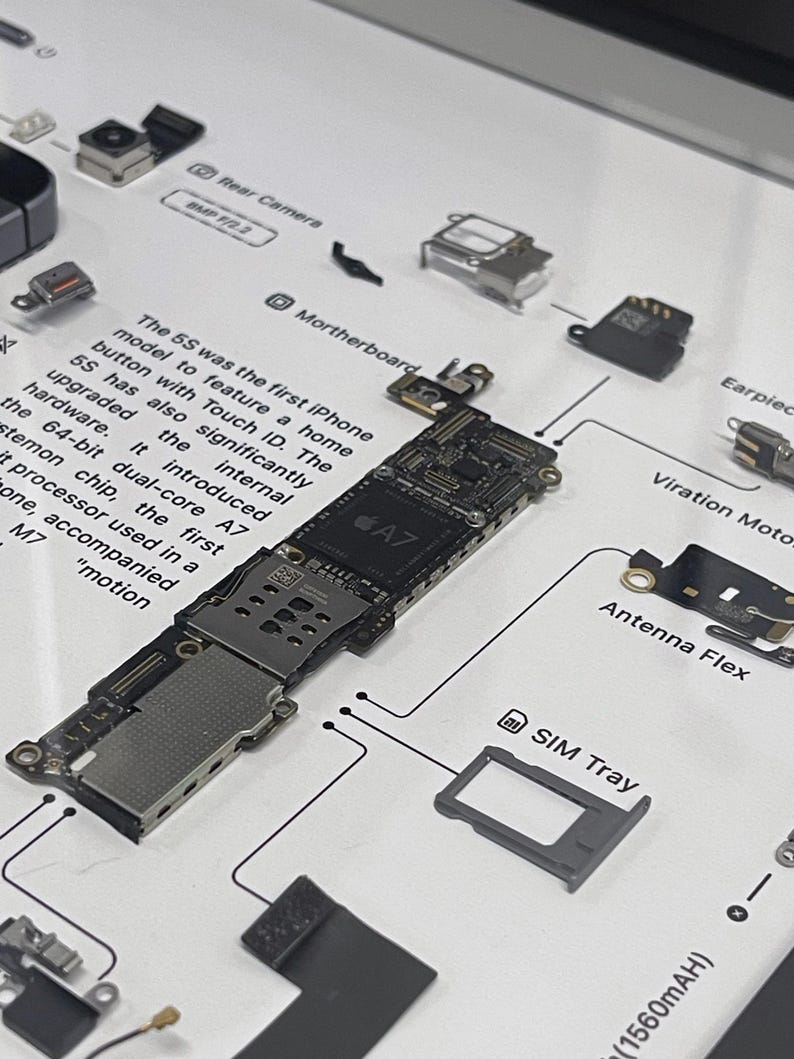 Disassembled iPhone 5 / 5S / SE Frame Art, Teardown With Framed Art ...