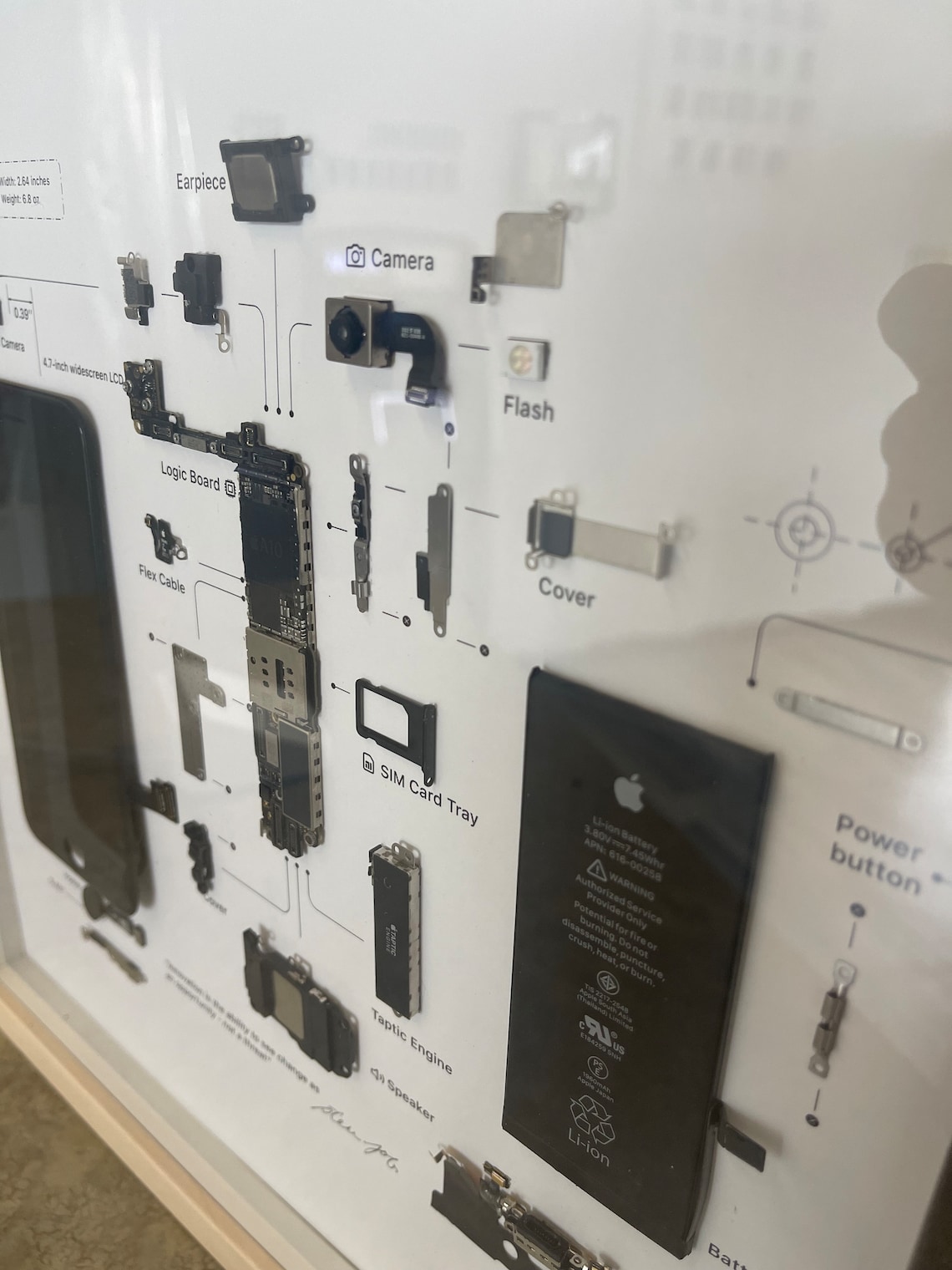 Disassembled iPhone 7 Frame Art, Teardown With Framed Art ...
