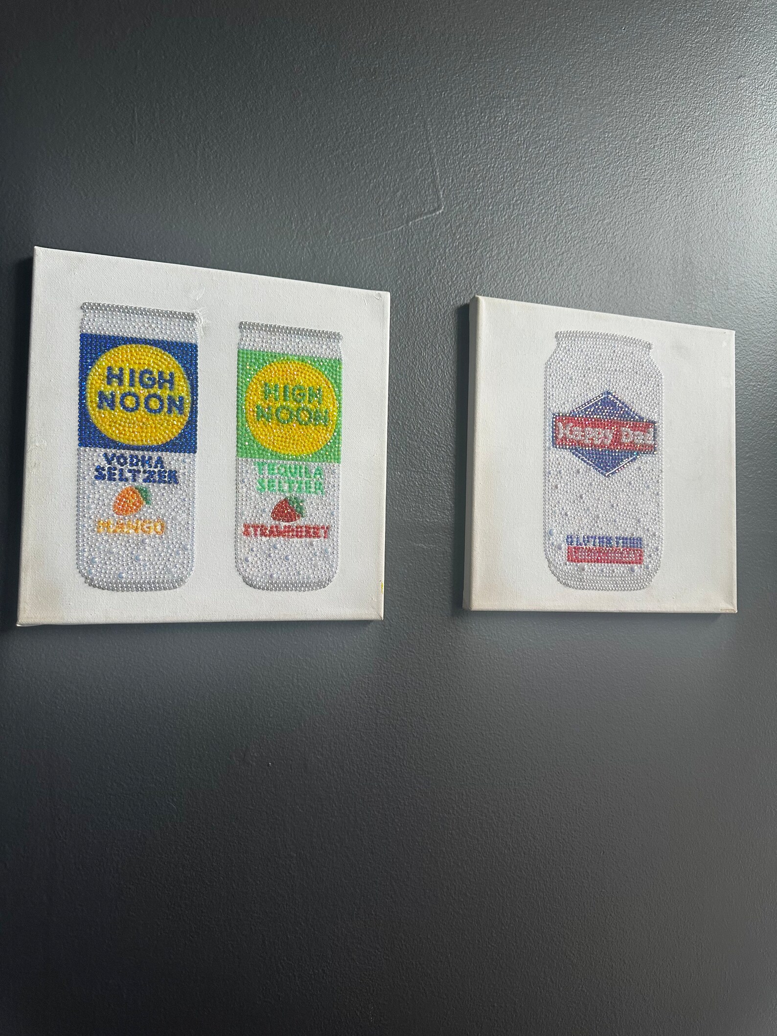 Rhinestone Canvas Art - Etsy