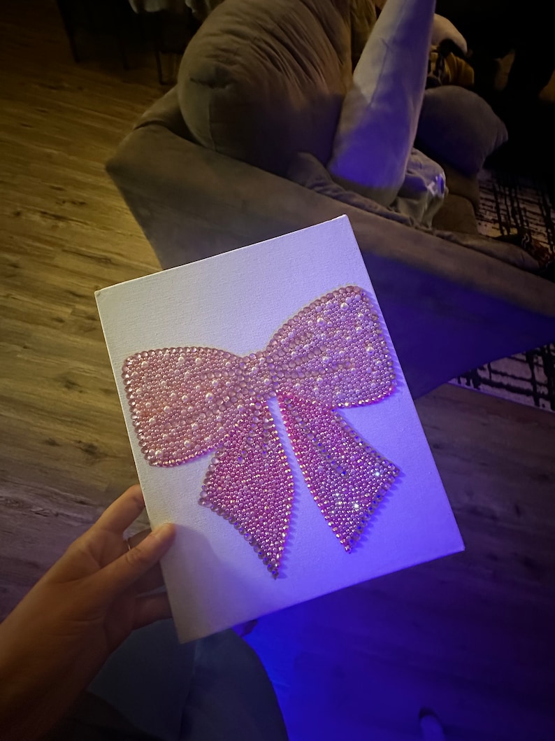 Rhinestone Canvas Art - Etsy