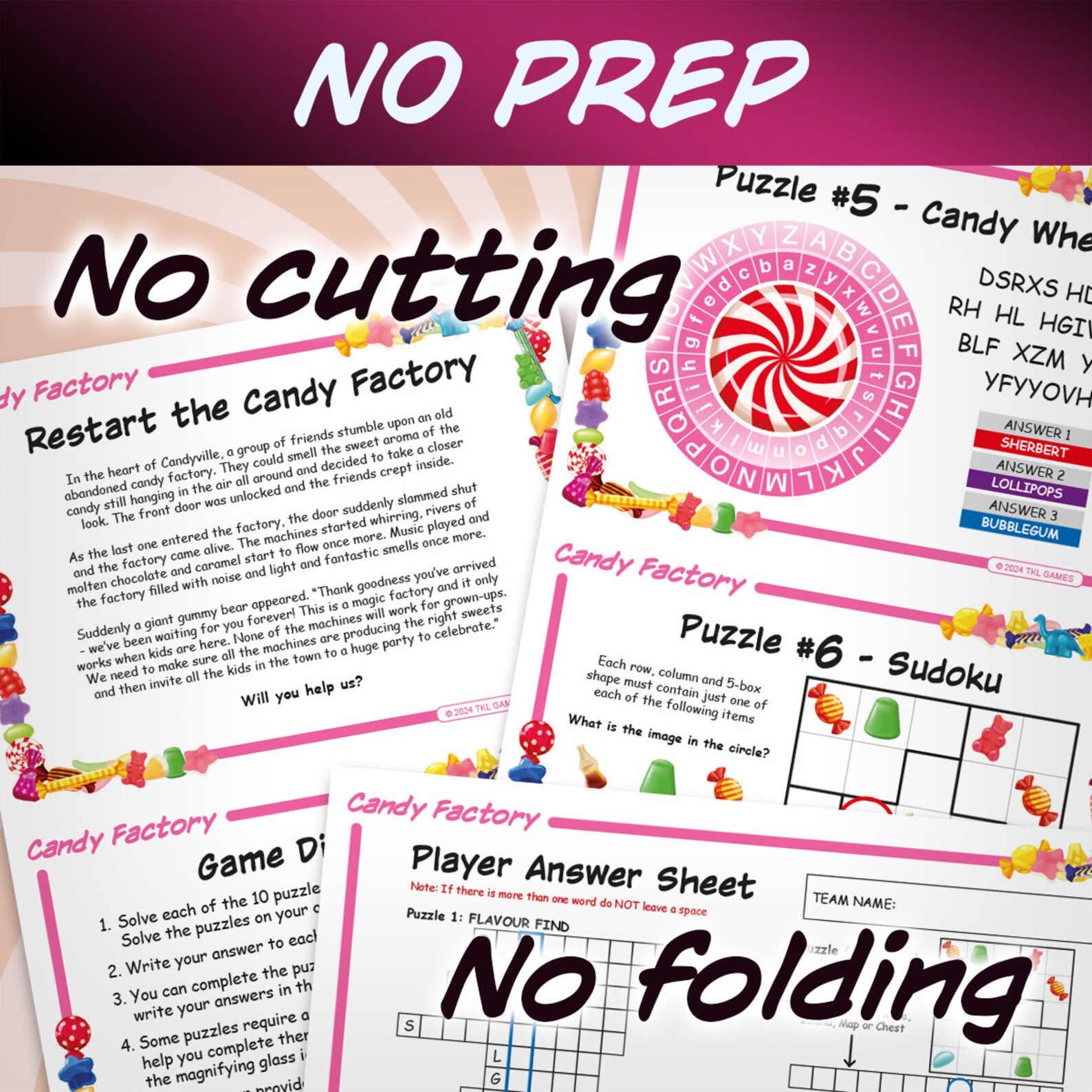 Candy Factory Printable Escape Room Adventure for Kids - Etsy