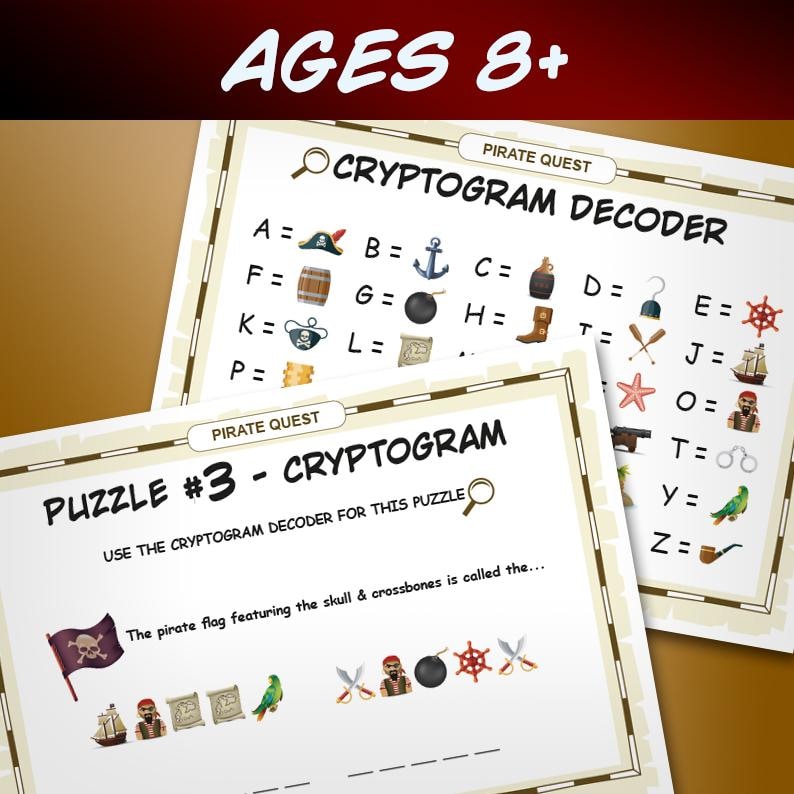 Pirate Quest Printable Escape Room Adventure for Kids - Etsy