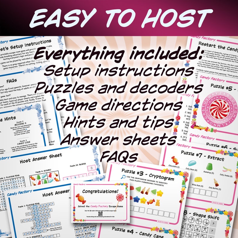 Candy Factory Printable Escape Room Adventure for Kids - Etsy