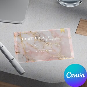 Editable Certificate of Completion,canva Certificate Template,diy ...