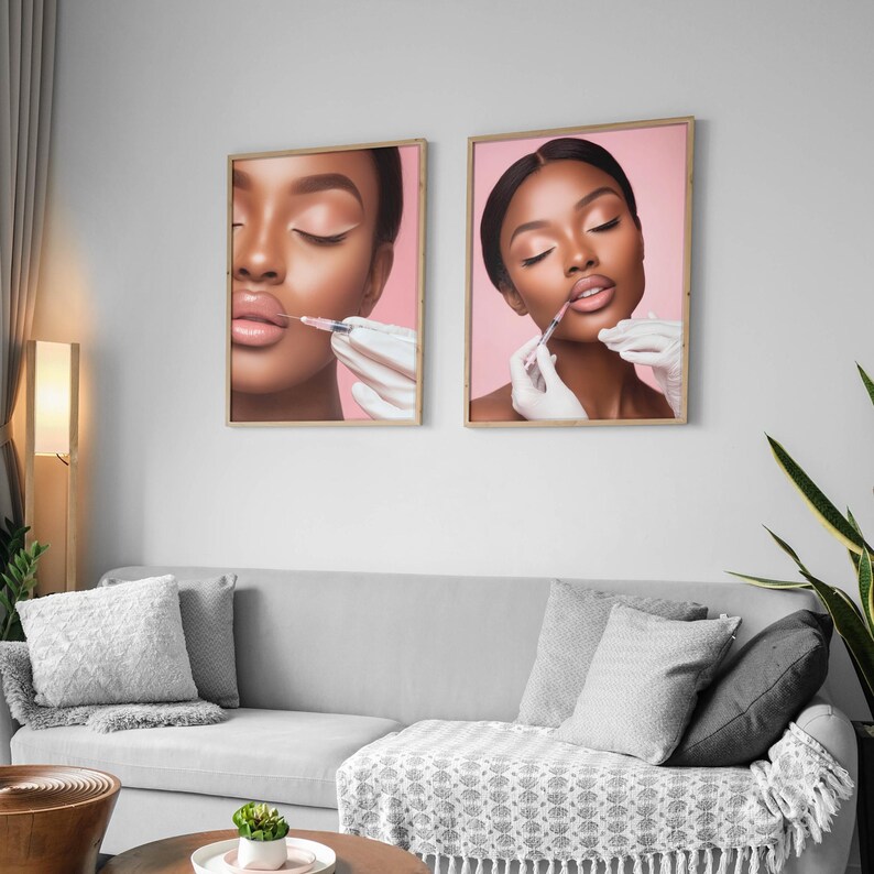 SET OF 2 Printable Beauty Salon Decor, Beauty Art, Beautician Print ...