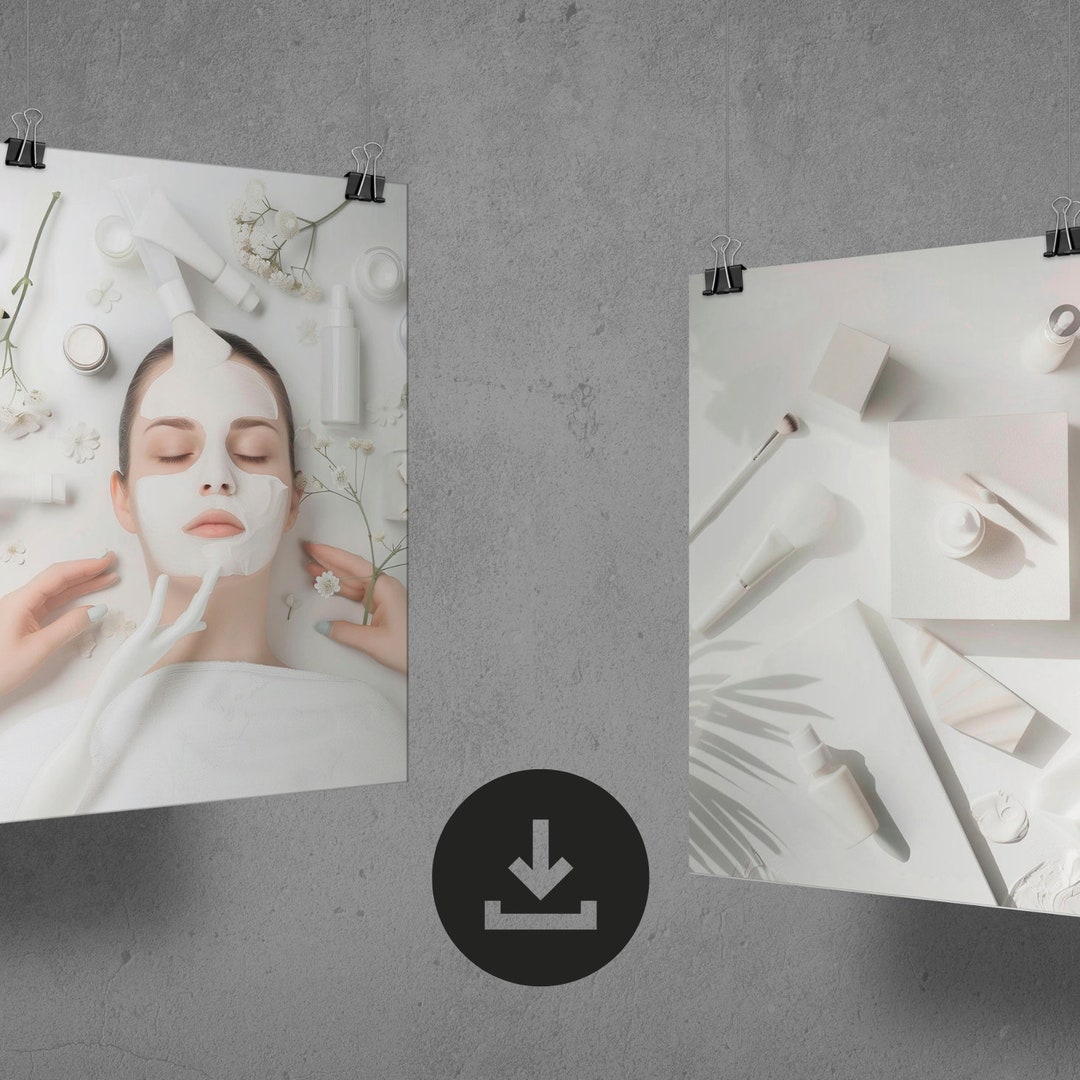 SET OF 2 Printable Beauty Salon Decor, Beauty Art, Beautician Print ...