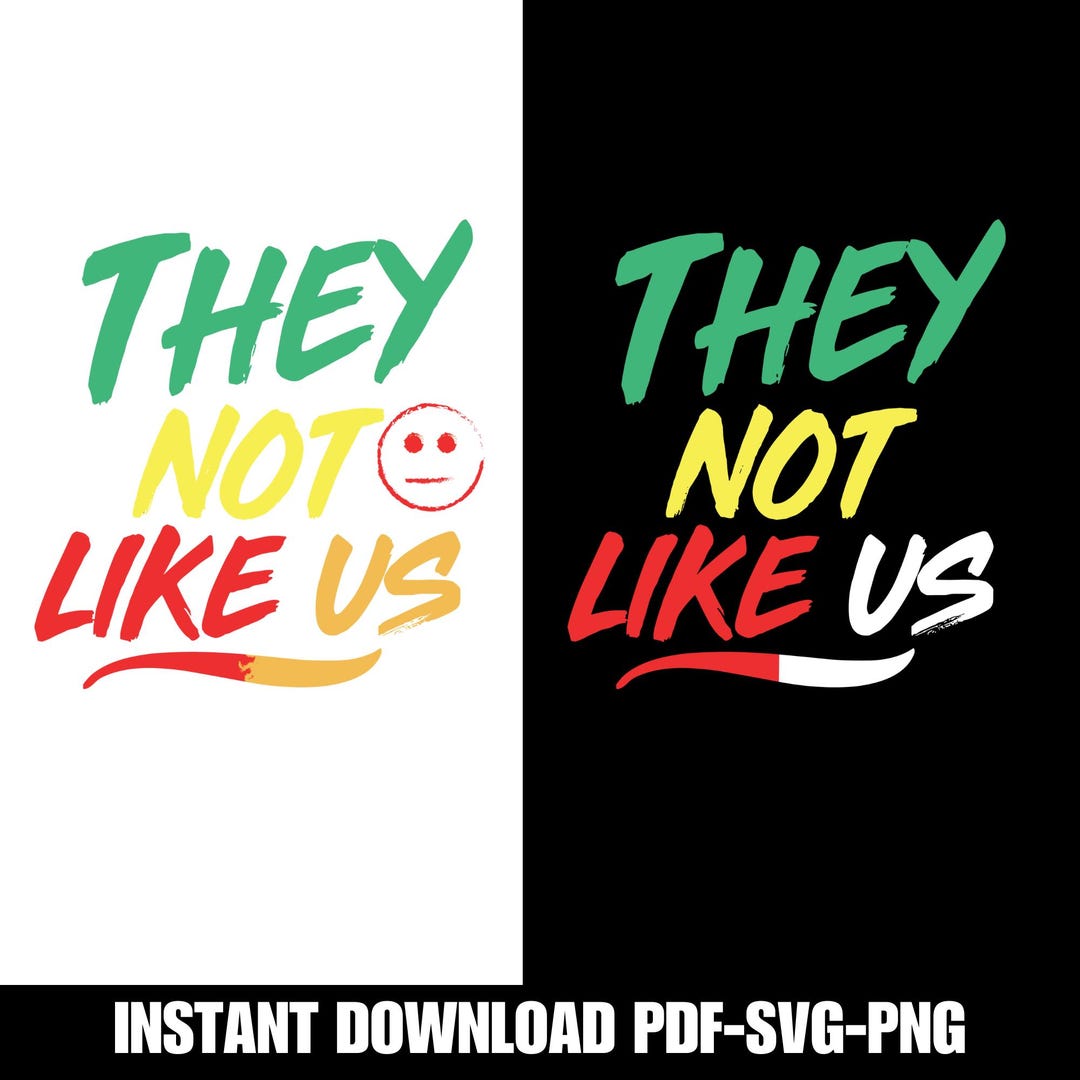 They Not Like Us Svg Bundle, They Not Like Us Canva Frame Template ...